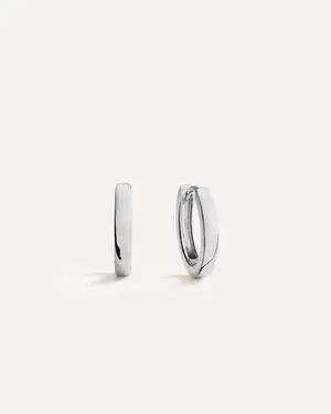 Quince Huggie Hoop Earrings - Sterling Silver