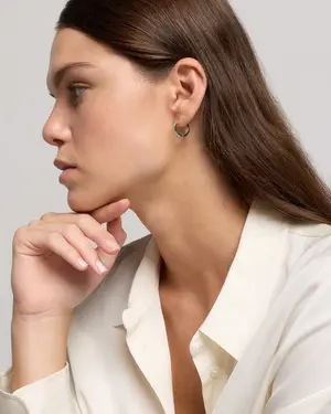 Quince Huggie Hoop Earrings