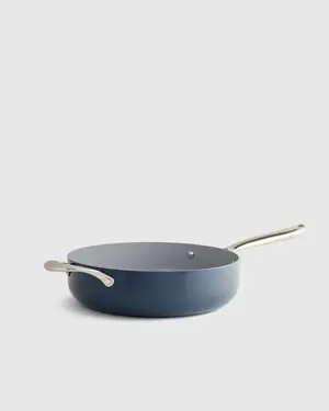 Quince Ceramic Nonstick Saute Pan With Lid - Navy