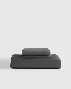 Quince Bamboo Fitted Sheet Set - Charcoal