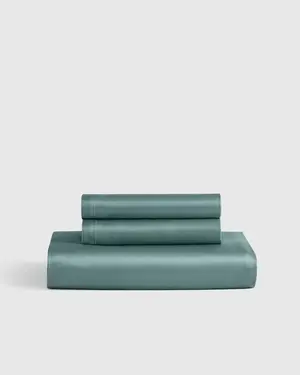 Quince Bamboo Fitted Sheet Set Ocean