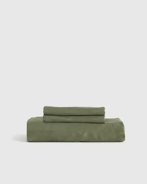 Quince Bamboo Fitted Sheet Set - Olive