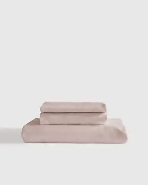 Quince Bamboo Fitted Sheet Set - Soft Blush