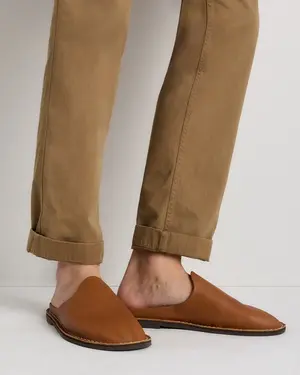 Quince Italian Leather Mule Slip-on - Peanut