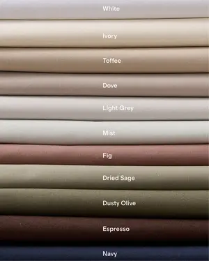 Quince Organic Crisp Percale Fitted Sheet Set - Espresso