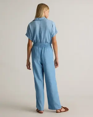 Quince Tencel Chambray Pull-on Pants - Light Indigo