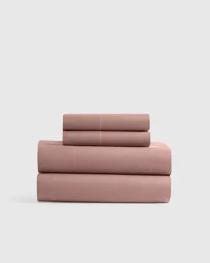 Quince Organic Crisp Percale Sheet Set - Fig