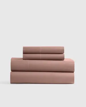 Quince Organic Crisp Percale Sheet Set Fig