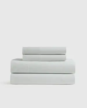Quince Organic Crisp Percale Sheet Set - Mist