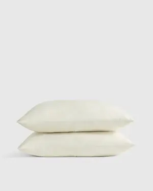 Quince Organic Crisp Percale Sham Set Ivory