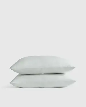 Quince Organic Crisp Percale Sham Set - Mist