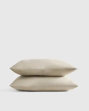 Quince Organic Crisp Percale Sham Set Toffee