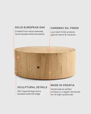 Quince Oak Drum Coffee Table