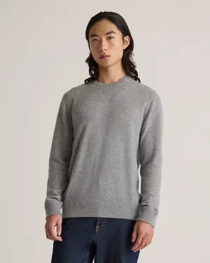 Quince Mongolian Cashmere Sweatshirt - Heather Grey