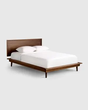 Quince Solid Wood Midcentury Platform Bed