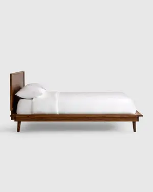Quince Solid Wood Midcentury Platform Bed