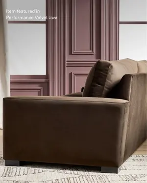 Quince Stillman U Sectional In Performance Velvet - Caramel