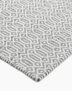 Quince Vale Handwoven Wool Rug - Grey