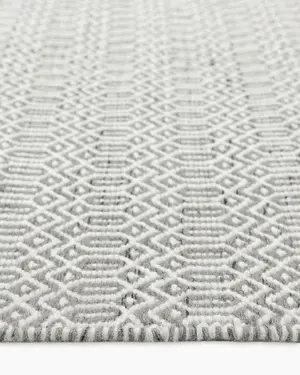 Quince Vale Handwoven Wool Rug - Grey