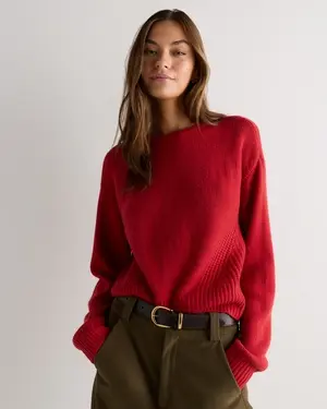 Quince Yak Wool Pointelle Sweater - Coulis Red