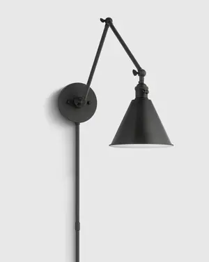 Quince Articulating Double Arm Steel Wall Sconce