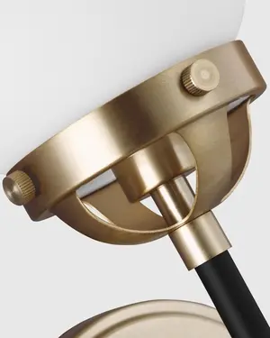 Quince Double Globe Steel Sconce
