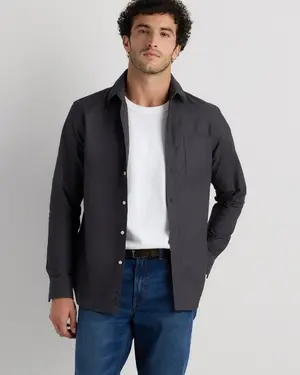 Quince Oxford Shirt - Dark Coal
