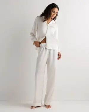 Quince Satin Pajama Pants - Ivory