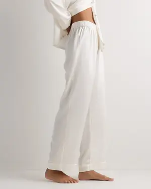 Quince Satin Pajama Pants - Ivory