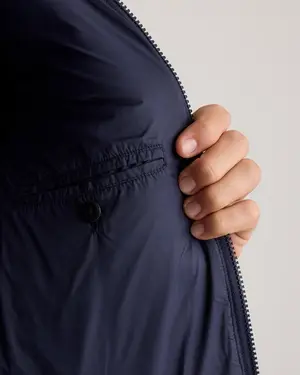 Quince Cashmere Puffer Vest - True Navy