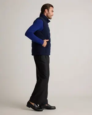 Quince Cashmere Puffer Vest - True Navy