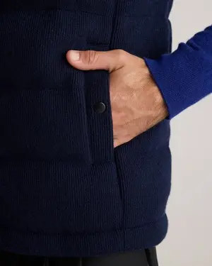 Quince Cashmere Puffer Vest - True Navy