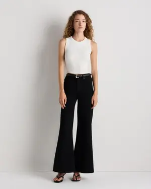 Quince Bella Stretch Palazzo Jeans - Black
