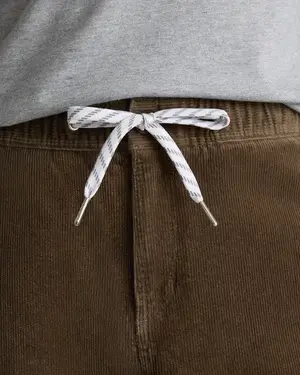 Quince Organic Stretch Corduroy Drawstring Trousers - Seaweed
