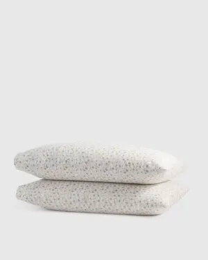 Quince Organic Crisp Percale Pillowcase Set Toffee Florette