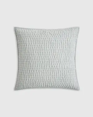Quince European Linen Cotton Stitch Quilted Sham - Mist