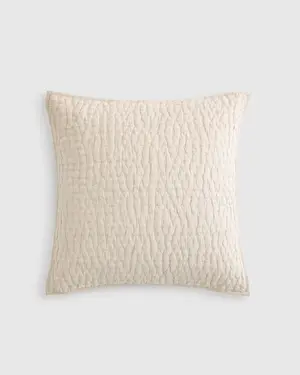Quince European Linen Cotton Stitch Quilted Sham - Natural