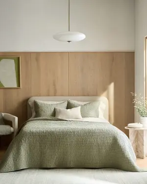 Quince European Linen Cotton Stitch Sham Set - Willowleaf