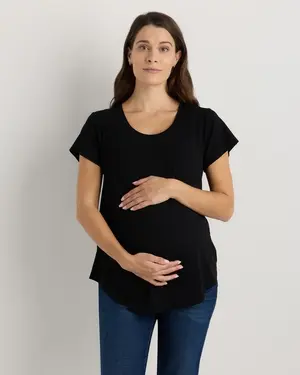 Quince Bamboo Jersey T-shirt - True Black