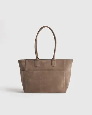 Quince Hudson Suede Tote - Pebble