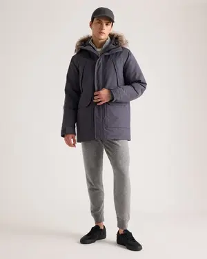 Quince Responsible Down Hooded Parka - Carbon Grey