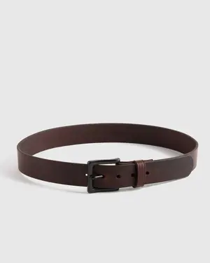 Quince Adam Heritage Leather Jeans Belt - Mahogany