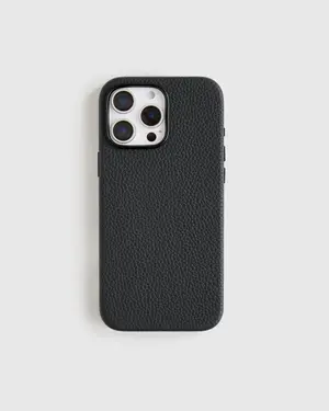 Quince Leather Phone Magsafe Case - Black