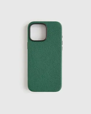 Quince Leather Phone Magsafe Case - Emerald
