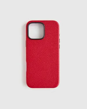 Quince Leather Phone Magsafe Case - Red