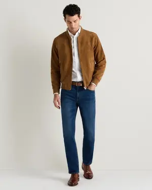 Quince Italian Leather Cap Toe Oxford - Cognac