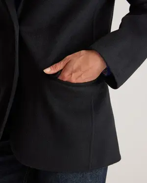 Quince Double-faced Merino Wool Soft Blazer - Black