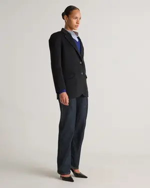 Quince Double-faced Merino Wool Soft Blazer - Black
