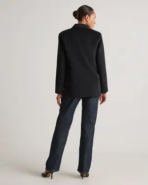 Quince Double-faced Merino Wool Soft Blazer - Black