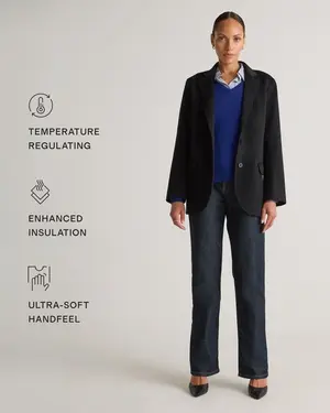 Quince Double-faced Merino Wool Blazer - Black